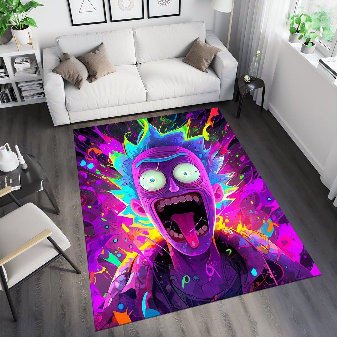 Rick and Mort Rug,colorful Rug,fantastic Rug,popular Rug,anime Rug ...