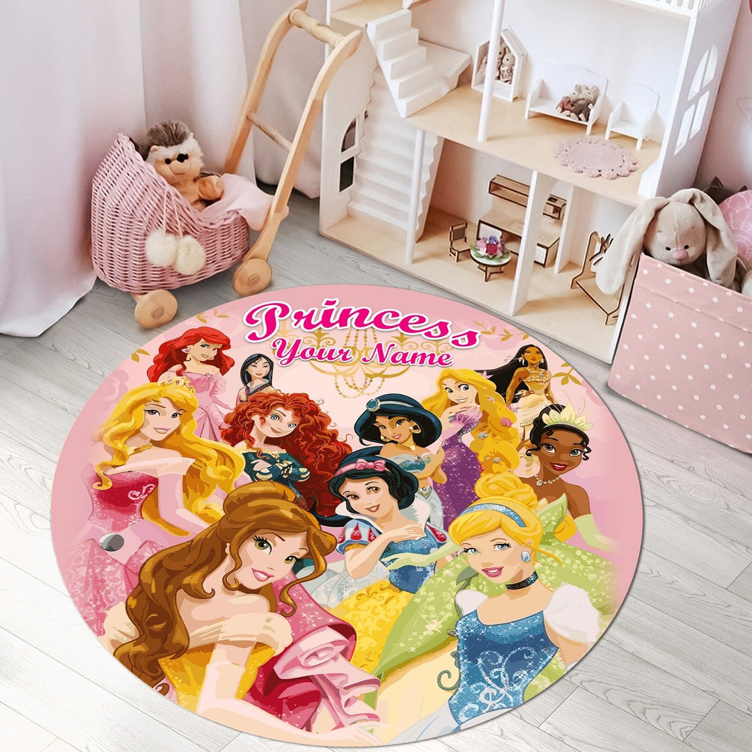 Princess Character Round Rug: Custom Nursery Decor - Etsy