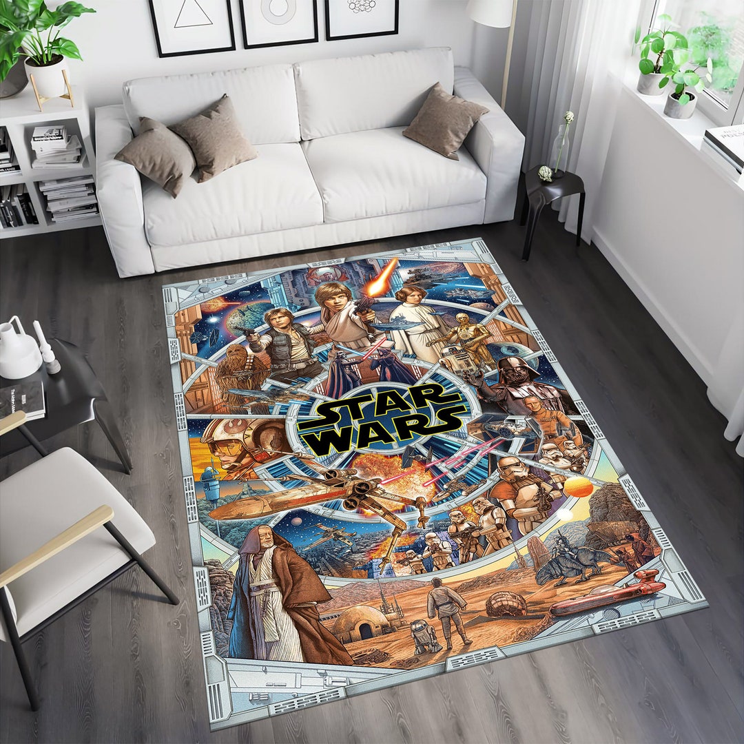 Star Wars Characters,star Wars Rug, Darth Vader Rug,star Wars Themed ...