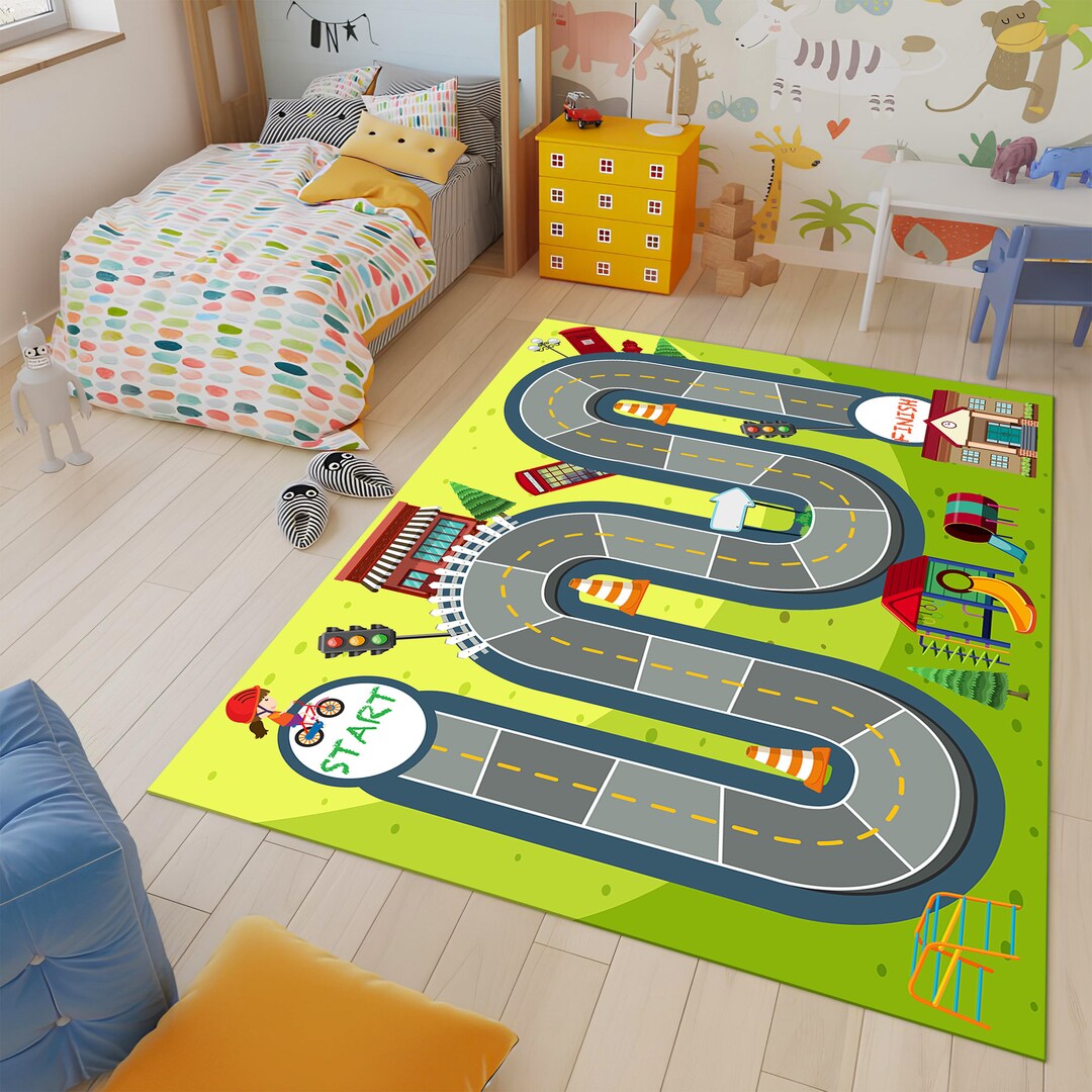 Race Track Rug,race Map Rug,f1 Rug,kids Rug,colorful Rug,game Rug ...