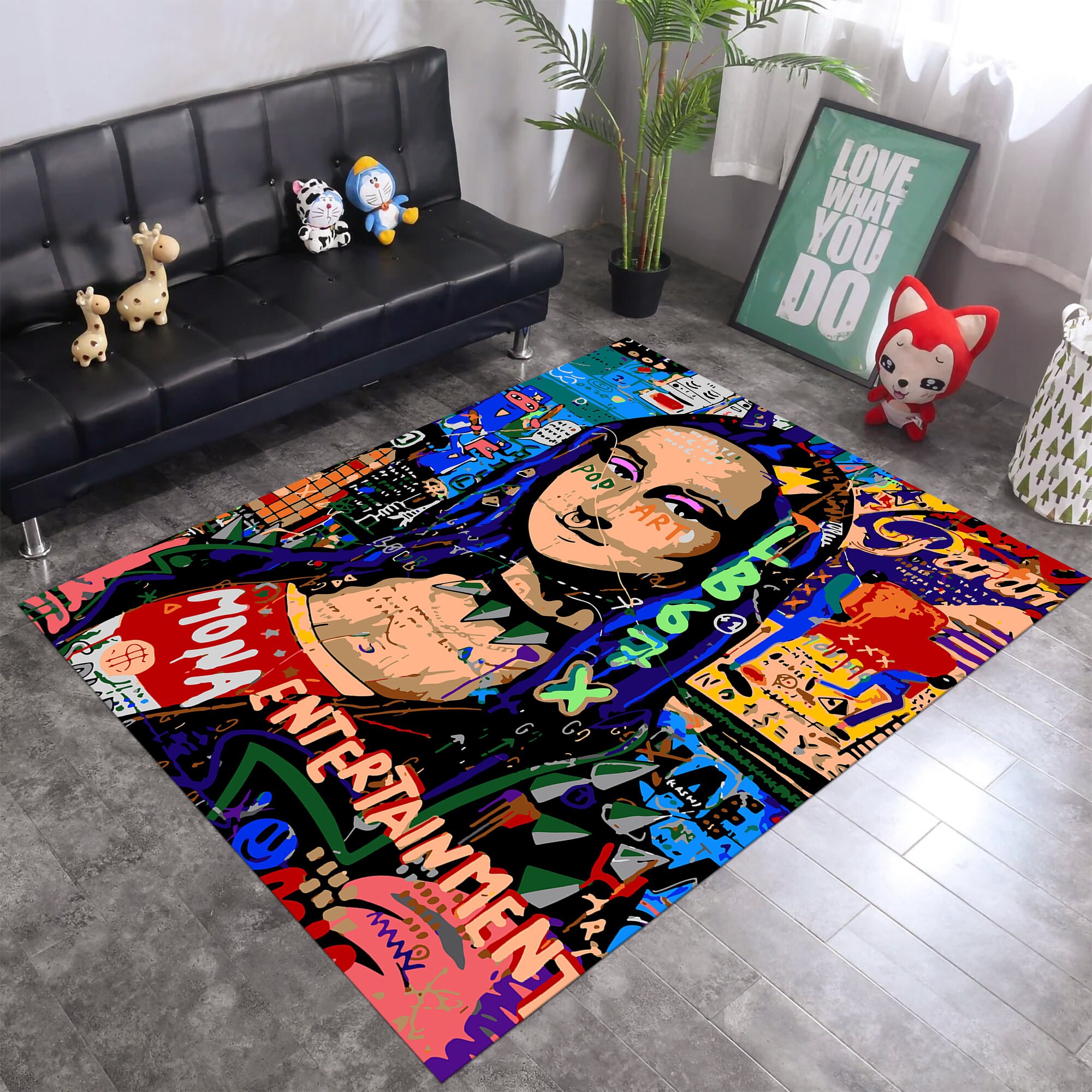 Pop Art Rug,graffiti Rug,colorful Art Rug,women Rug,unique Rug,cool Rug ...