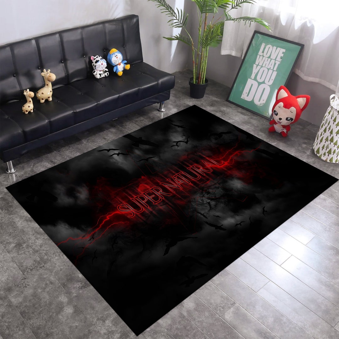 Supernatural Rug, Movie Rug, Horror Rug, Fear Rug, Minimalist Rug ...