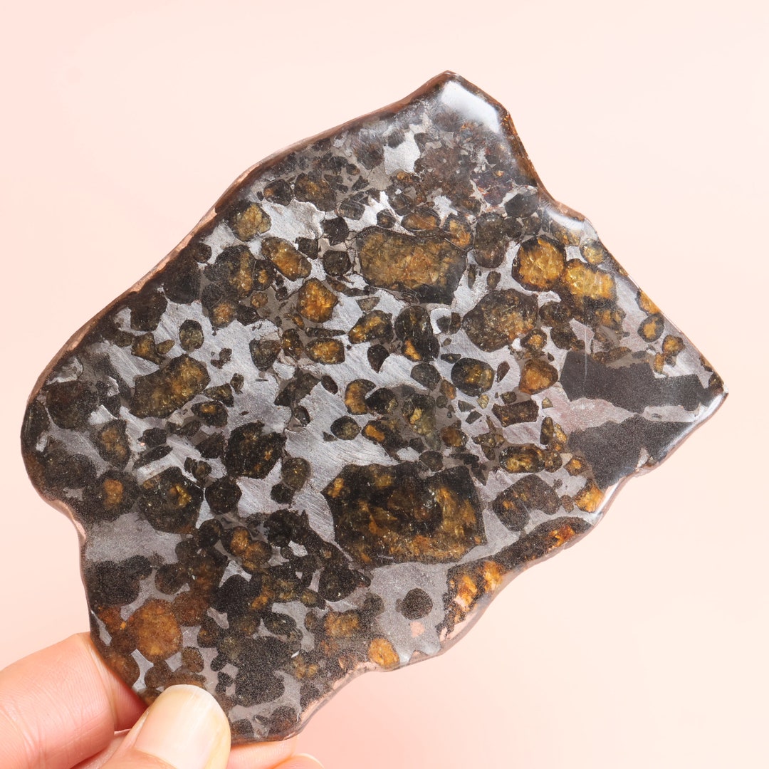 134g Pallasite Sericho Olive Meteorite Slices Specimen Natural - Etsy