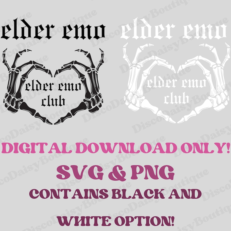 Elder Emo SVG, Elder Emo PNG, Elder Emo Cutting File, Elder Emo Club ...