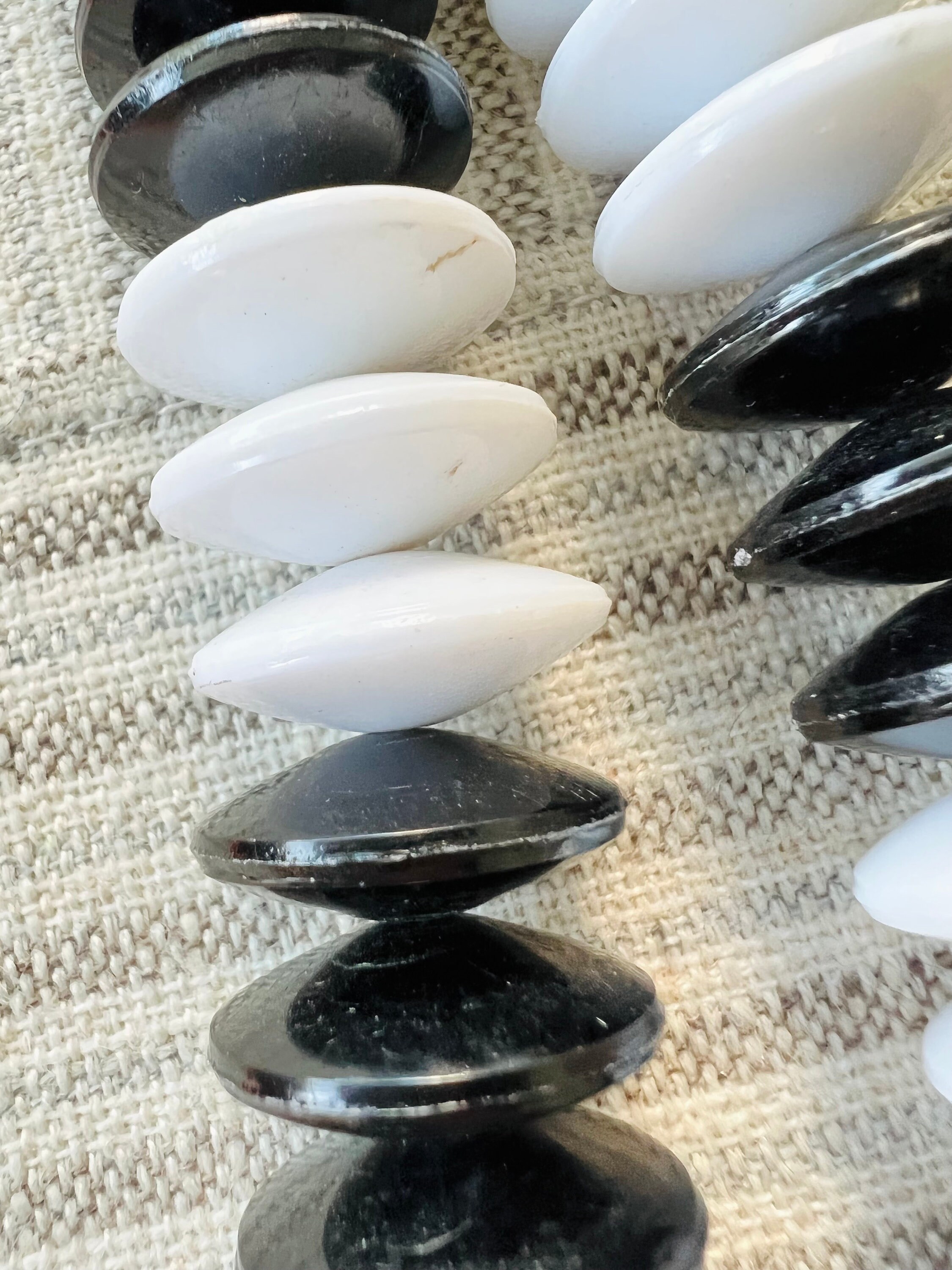 Chunky Mod Black and White Acrylic Bead Vintage Necklace 1960s 1980s - Etsy