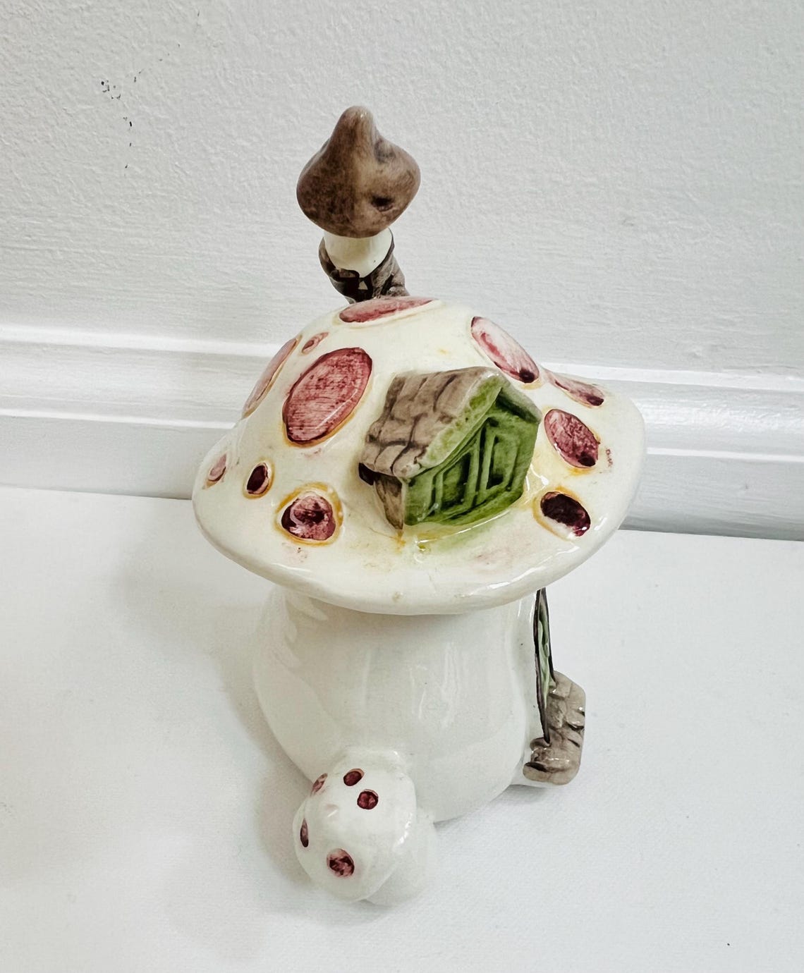 Vintage Ceramic Mushroom House - Etsy