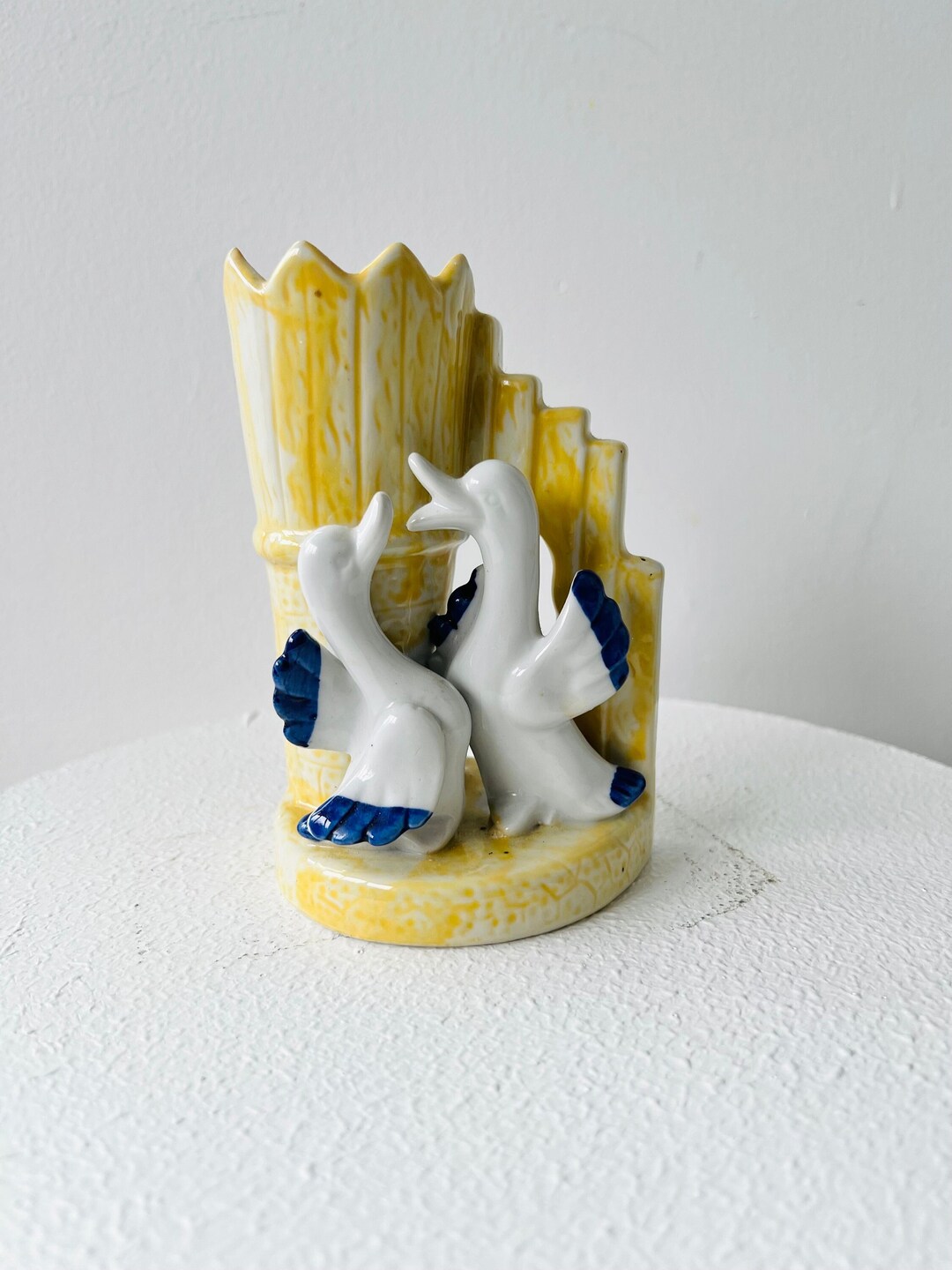 Vintage Geese Figurine Vase Ceramic - Etsy