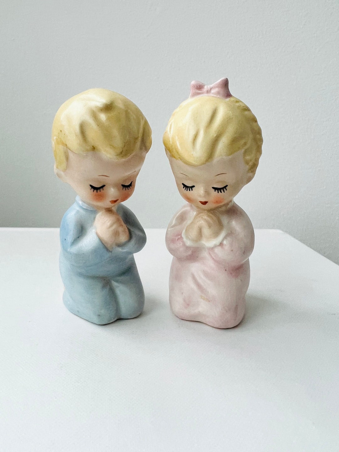 Ceramic Lego Brand Praying Children Salt and Pepper Shakers Vintage - Etsy