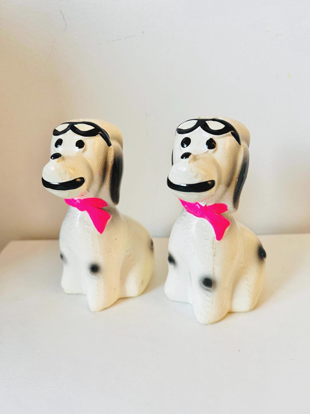 Vintage Dogs Salt and Pepper Shakers Ceramic - Etsy