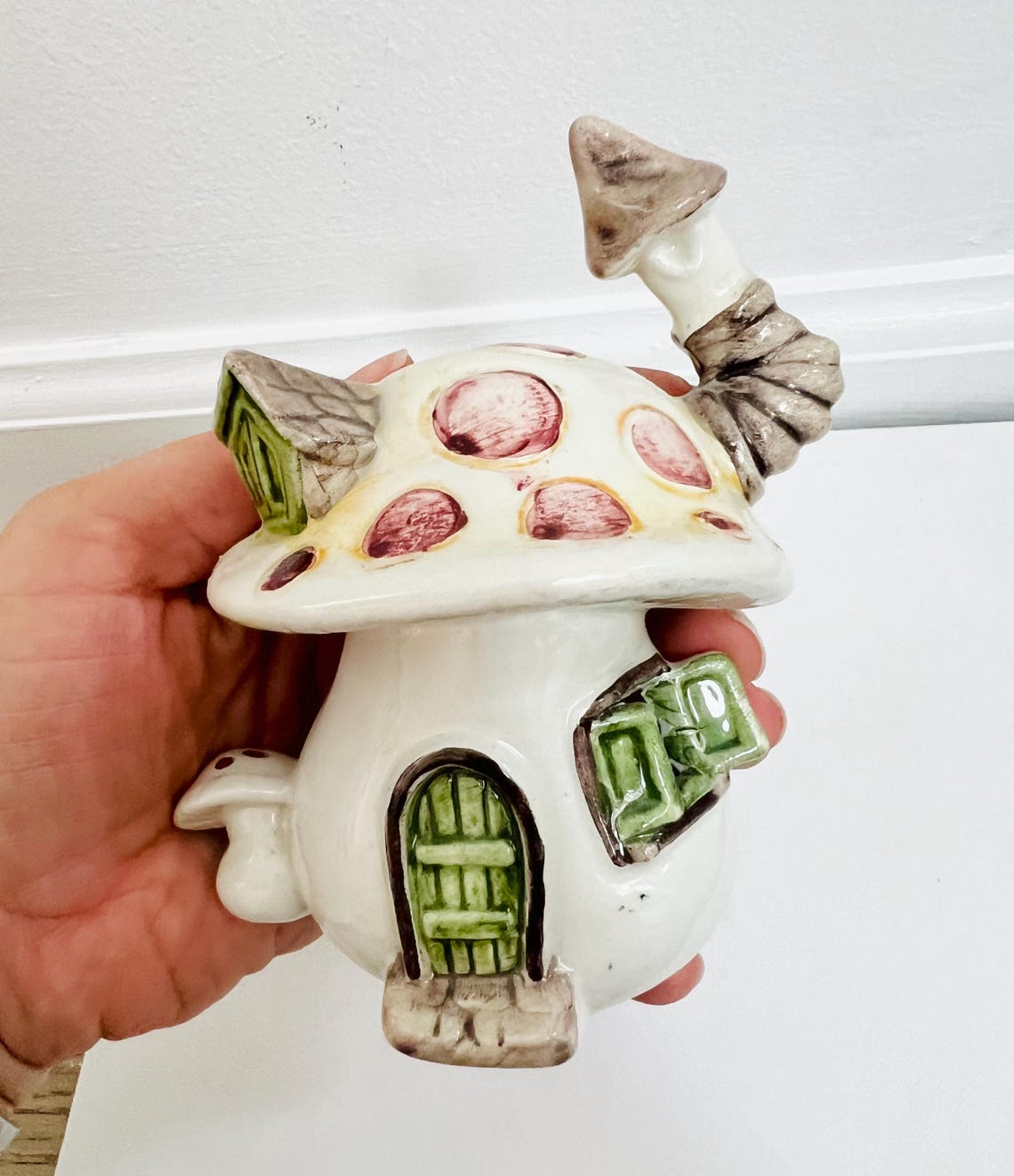 Vintage Ceramic Mushroom House - Etsy