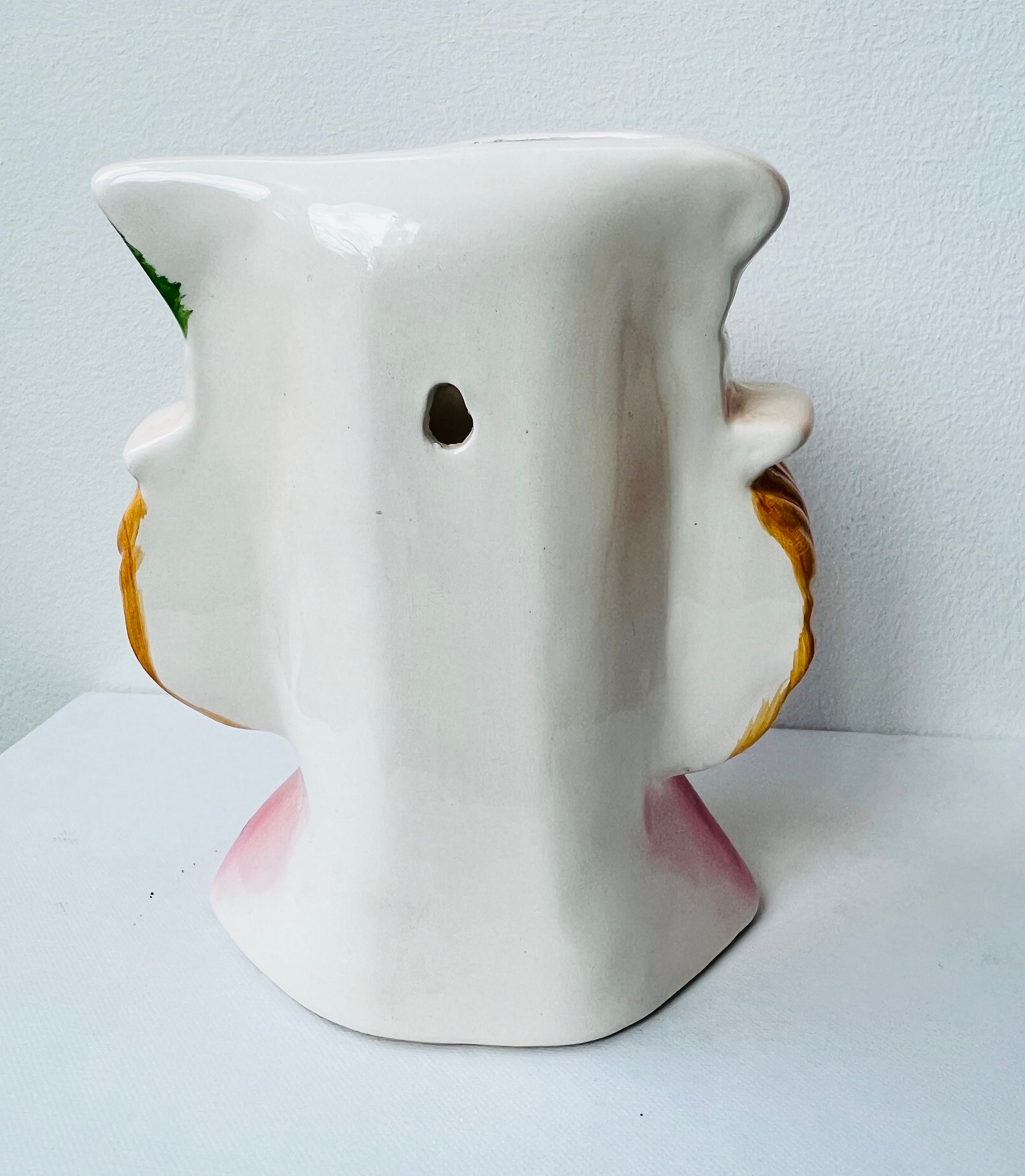 Vintage Ceramic Clown Head Vase Planter Wall Pocket Kitsch - Etsy