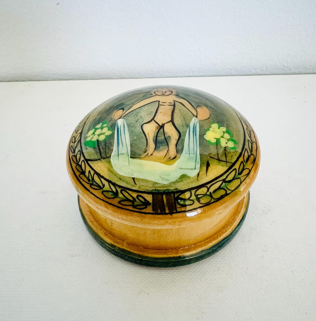 Wooden Zodiac Aquarius Trinket Box Hand Painted Horoscope Astrology - Etsy