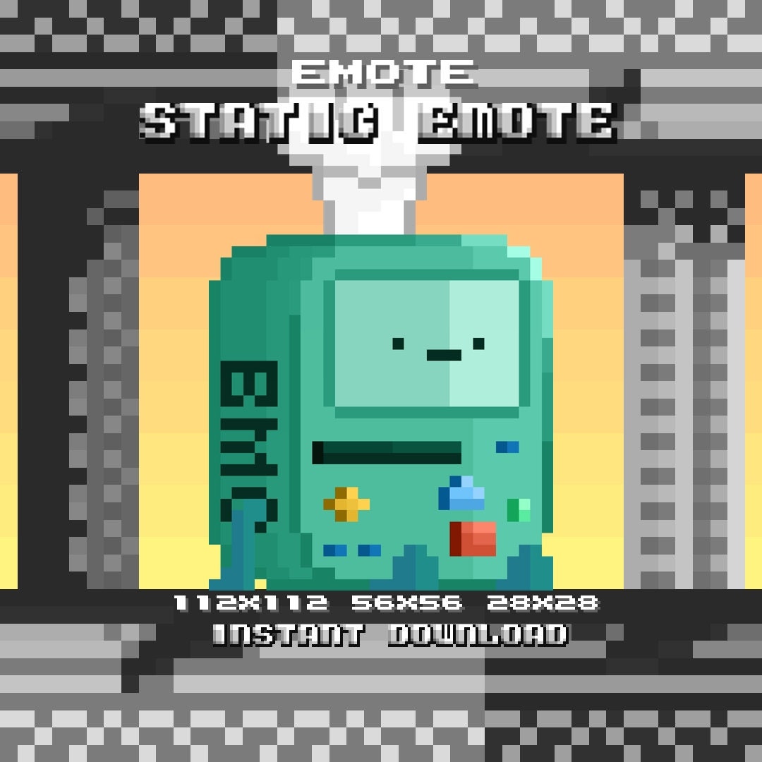 Adventure Time BMO Twitch Pixel Emote Channel Points - Etsy