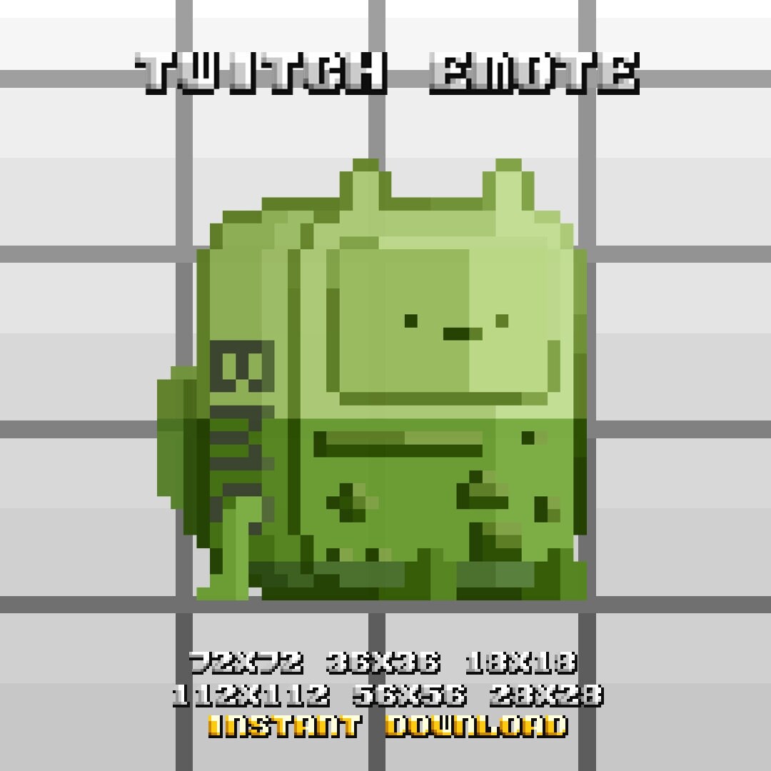 Adventure Time Fern BMO Twitch Pixel Emote Channel Points INSTANT ...