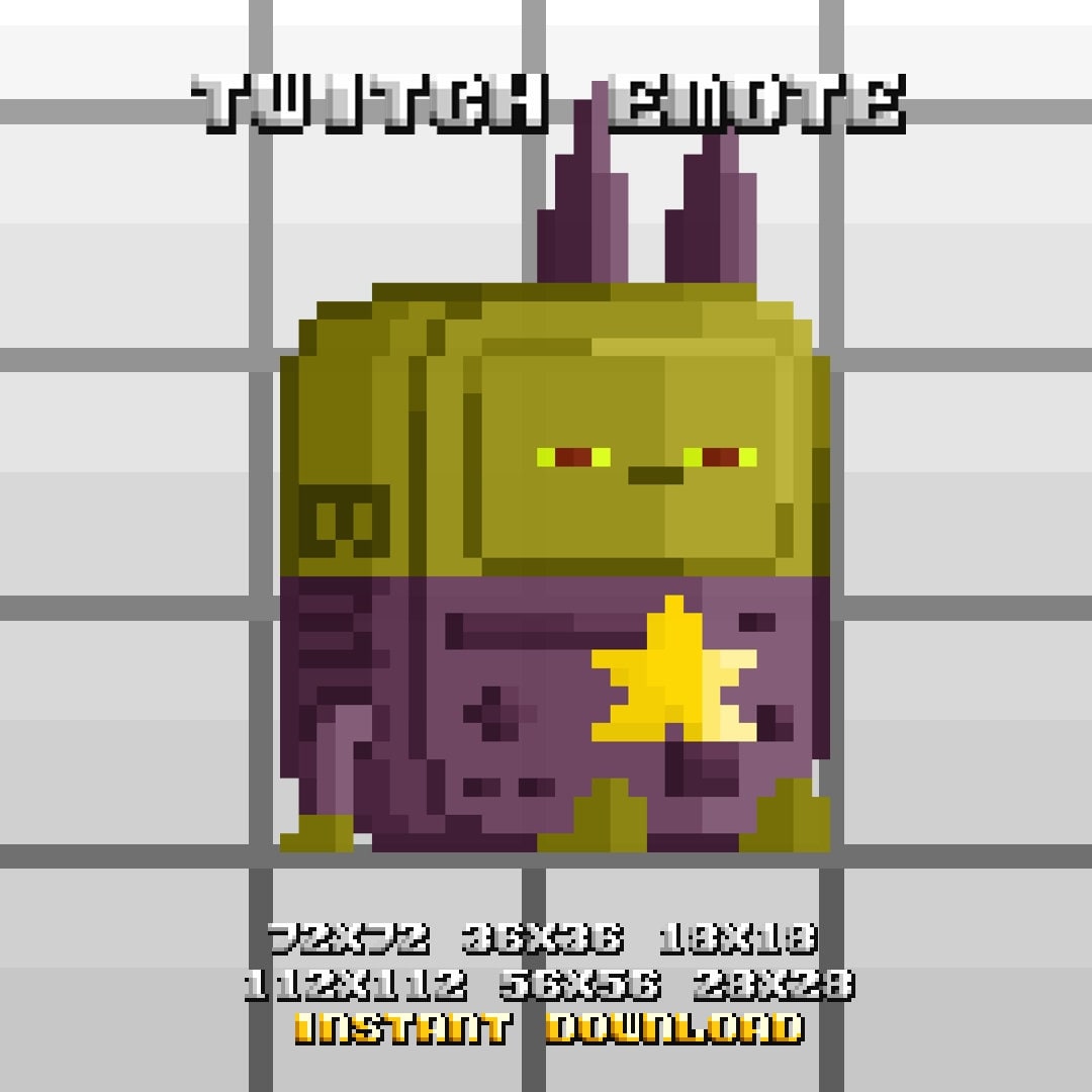 Adventure Time Bufo BMO Twitch Pixel Emote Channel Points INSTANT ...