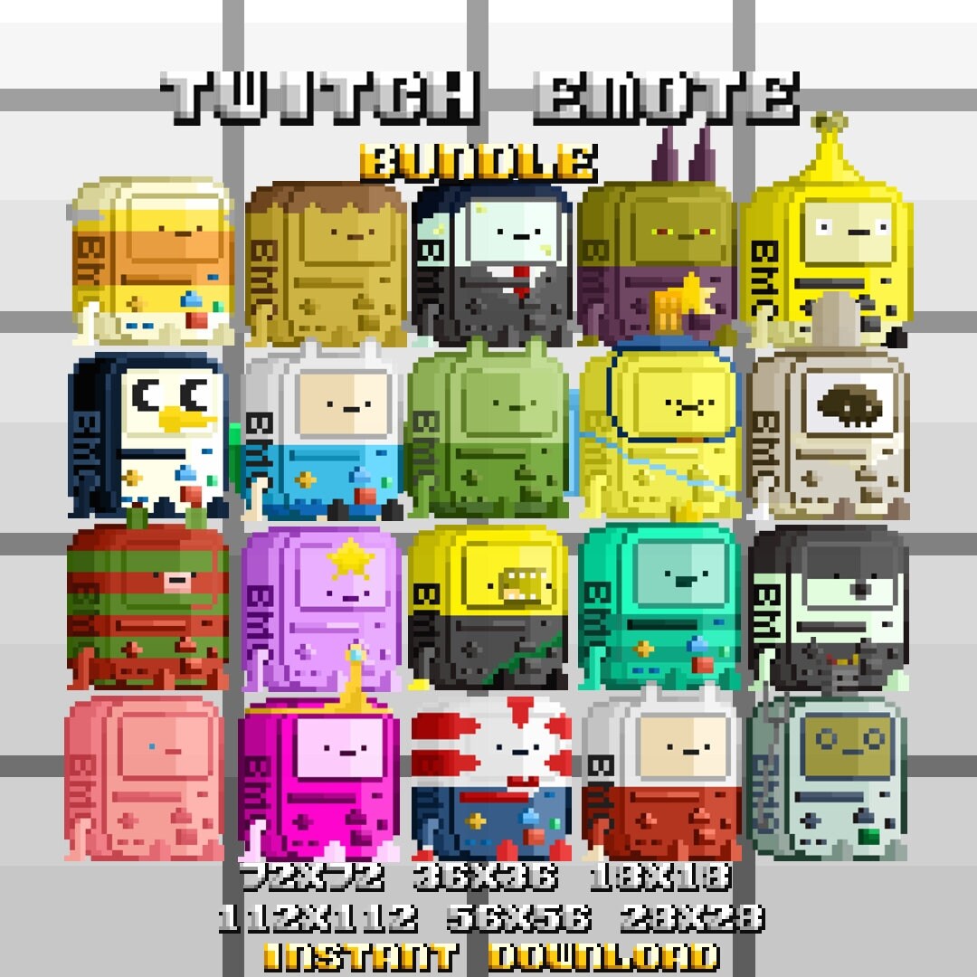 Adventure Time BMO Mega Bundle Twitch Pixel Emote Channel Points ...