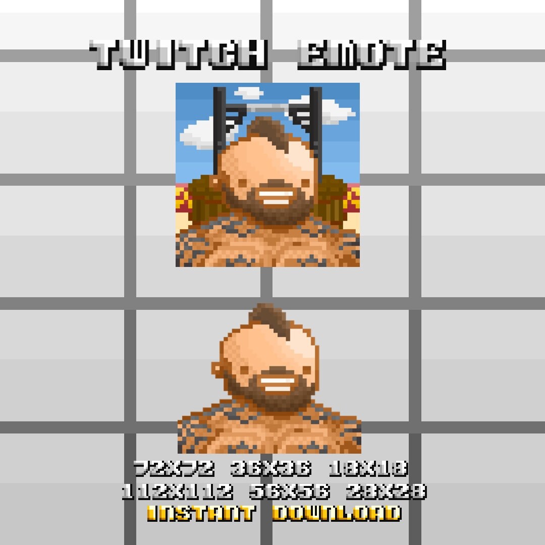 EDDIE HALL Pixel Art Gym Twitch/discord Emote - Etsy