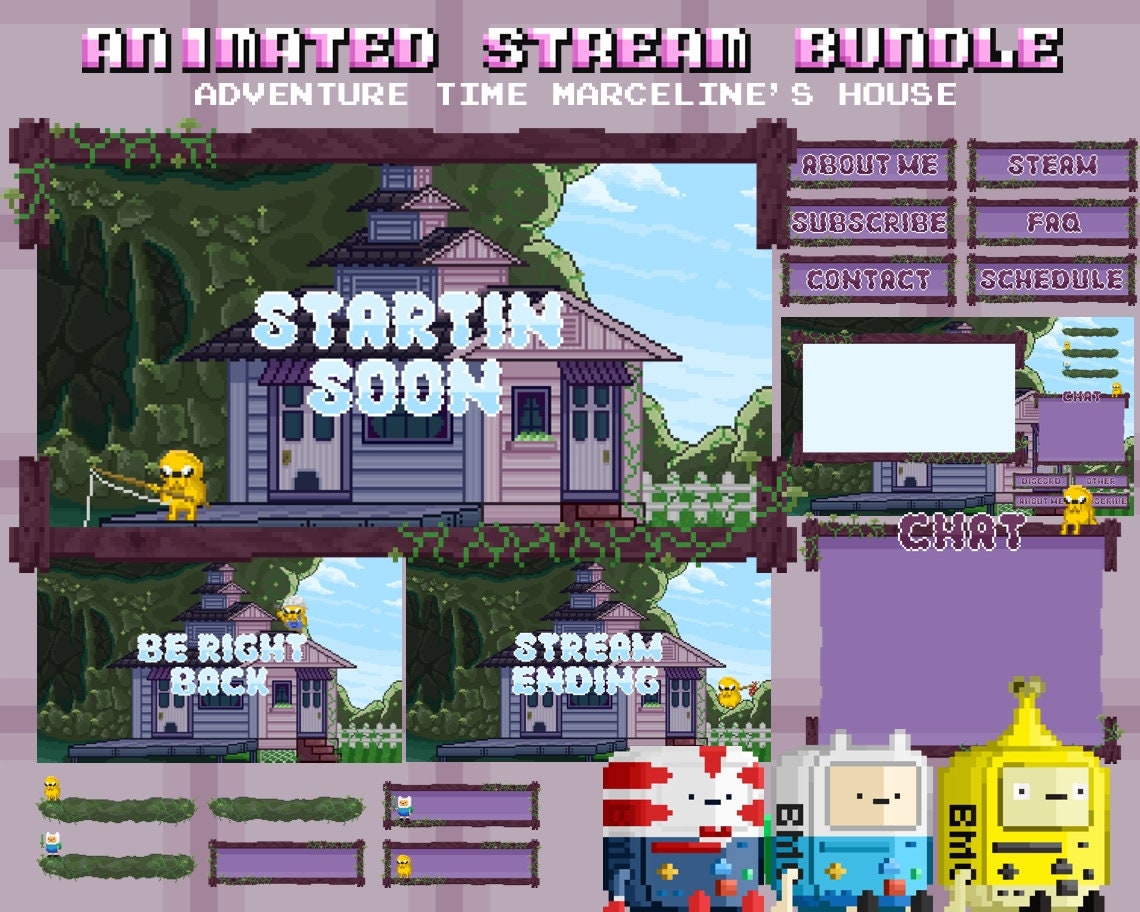 Adventure Time Marceline's House Animated Stream Overlay for Twitch ...