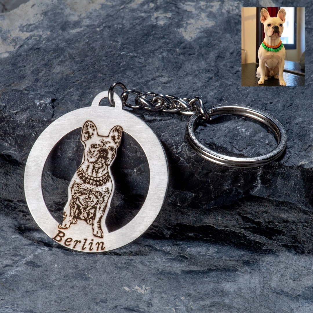 Personalized Stainless Steel Silver Keychain - Customizable Engraved ...