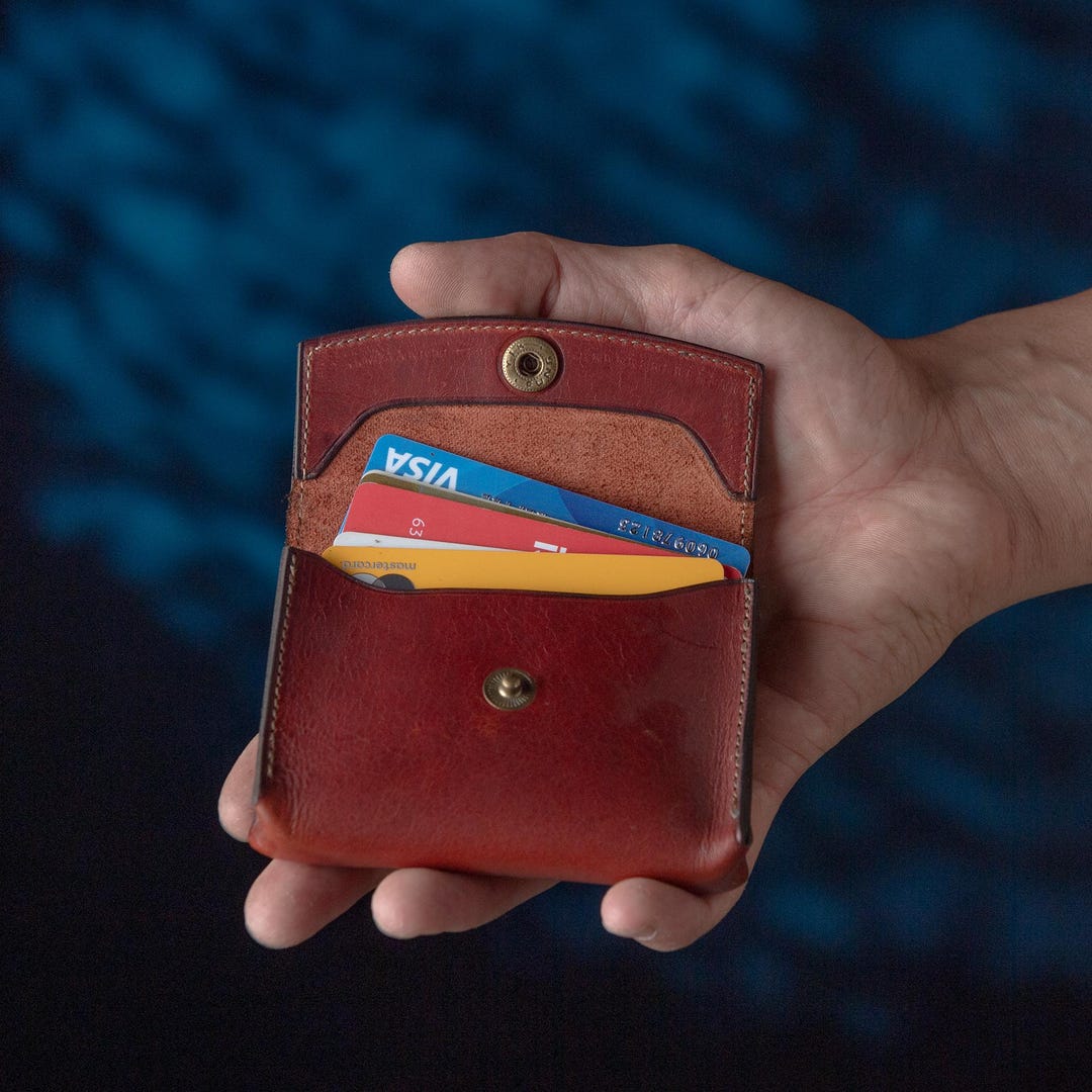 Personalized Leather Id Holder,handmade Leather Card Holder, Credit ...