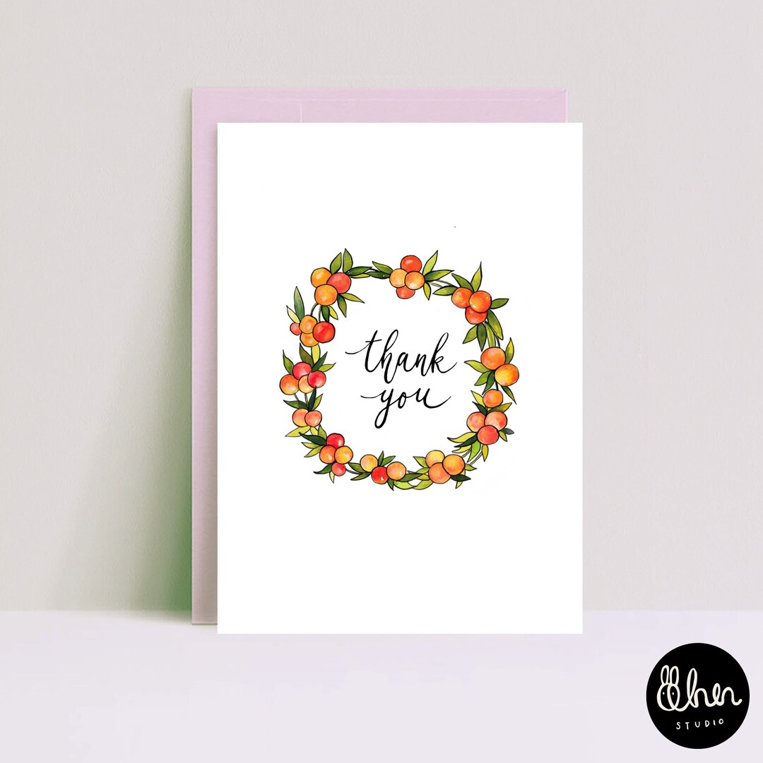 Printable Thank You Card, Simple Card, Instant Printable Card, Print at ...