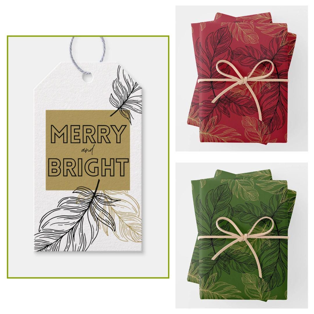 Merry& Bright, Gift Wrapping Bundle - Etsy