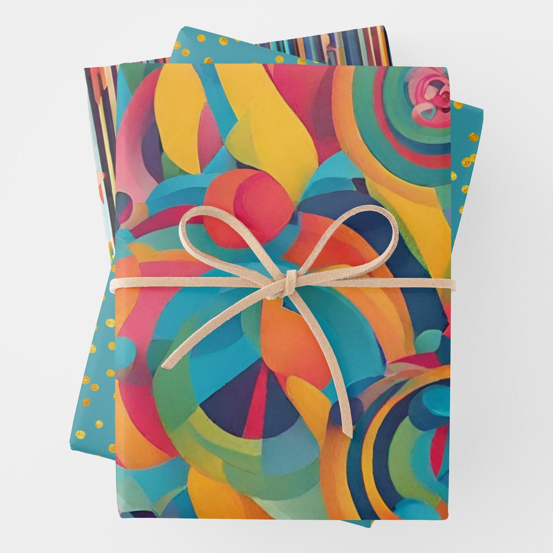 Celebrate Confetti Gift Wrapping Sheets - Etsy