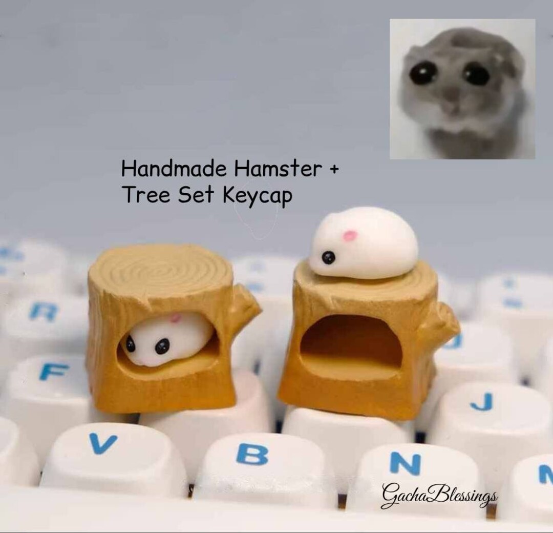 Artisanal Hamster Log Keycaps Handmade Adorable Gift Nerdy Gamer Custom ...