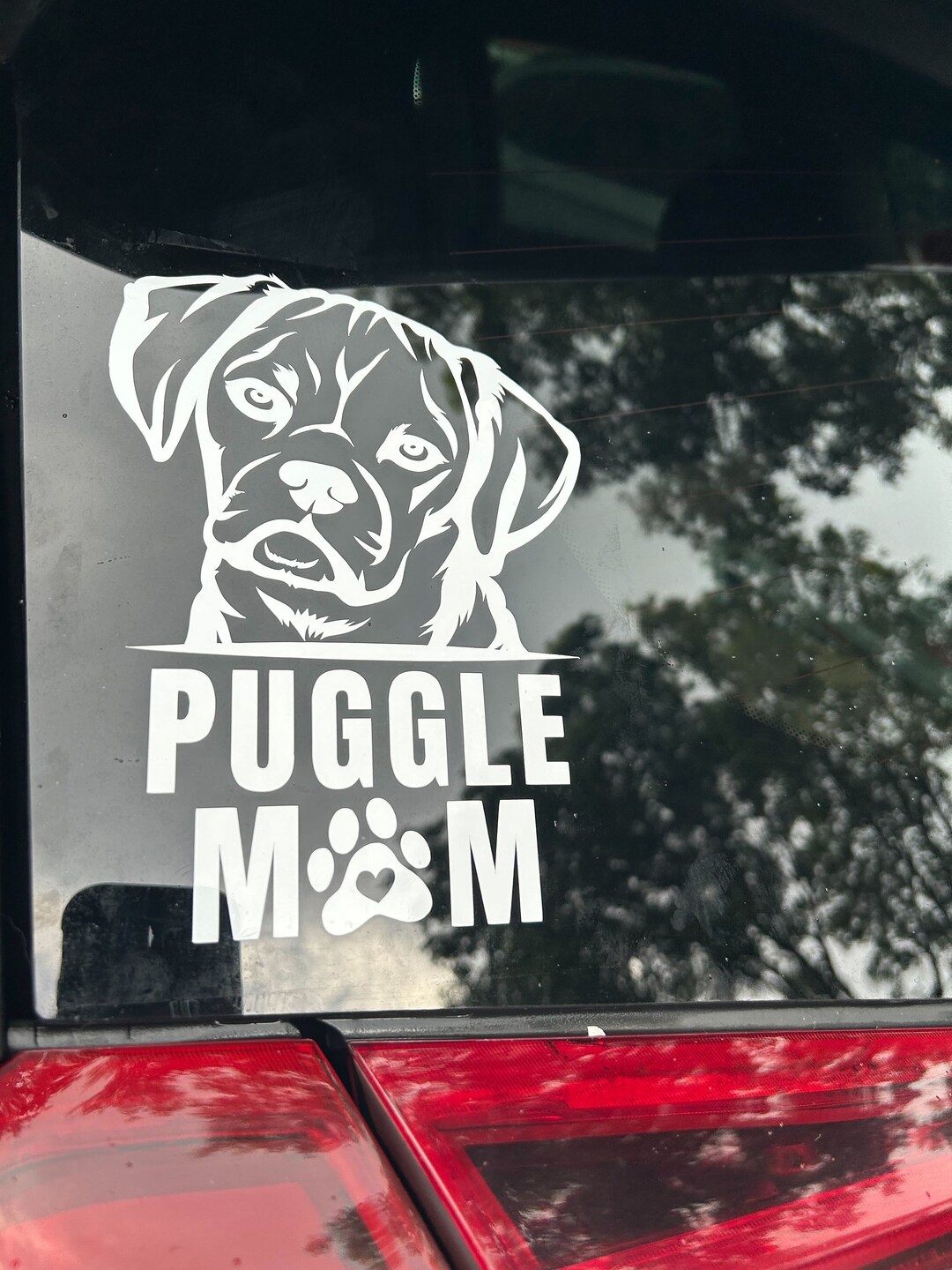 Puggle Mom Pet Decal, Car Sticker, Car Vinyl, Puggle Gifts, Puggle ...