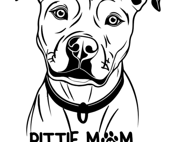 Pitbull Decal Dog Window Decal Pit Bull Car Decal Pit Bull Vinyl Decal ...