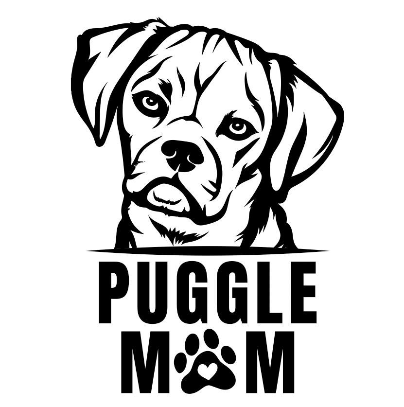 Puggle Mom Pet Decal, Car Sticker, Car Vinyl, Puggle Gifts, Puggle ...