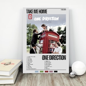 TAKE ME HOME One Direction Album Poster Digital Wall Art 1D Gift Home ...