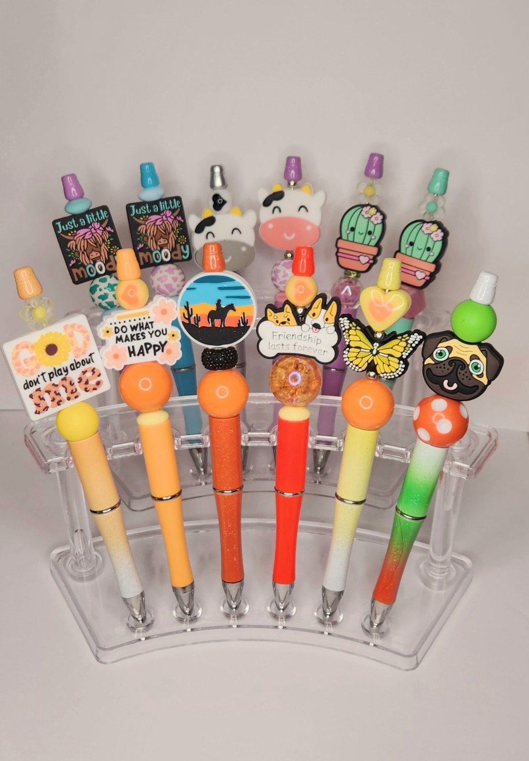 ALL Listings BUY3 FREE SHIP Black Ink Refillable Beaded Pens Many ...