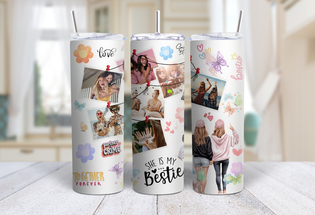Bestie Tumbler Wrap, 20 Oz Skinny Tumbler, Best Friends Gifts, Best ...