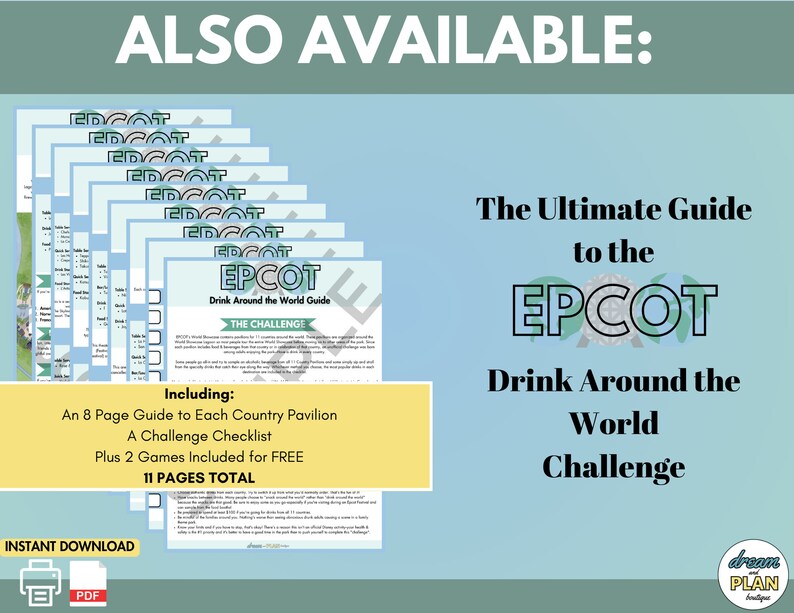 Drink Around the World Games, Epcot World Showcase Scavenger Hunt ...