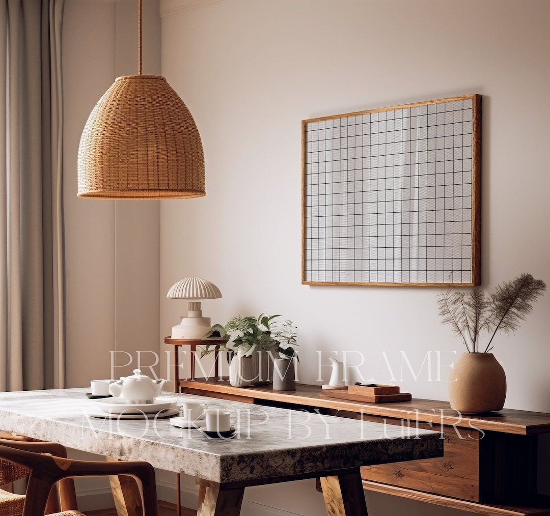 One Single Wood Frame | Scandinavian Frame Mockup DIN A Ratio: Gallery ...