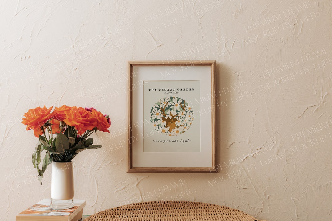 Single Frame Mockup | Vertical Poster Frame Mockup | Thick 5x7 Ratio ...