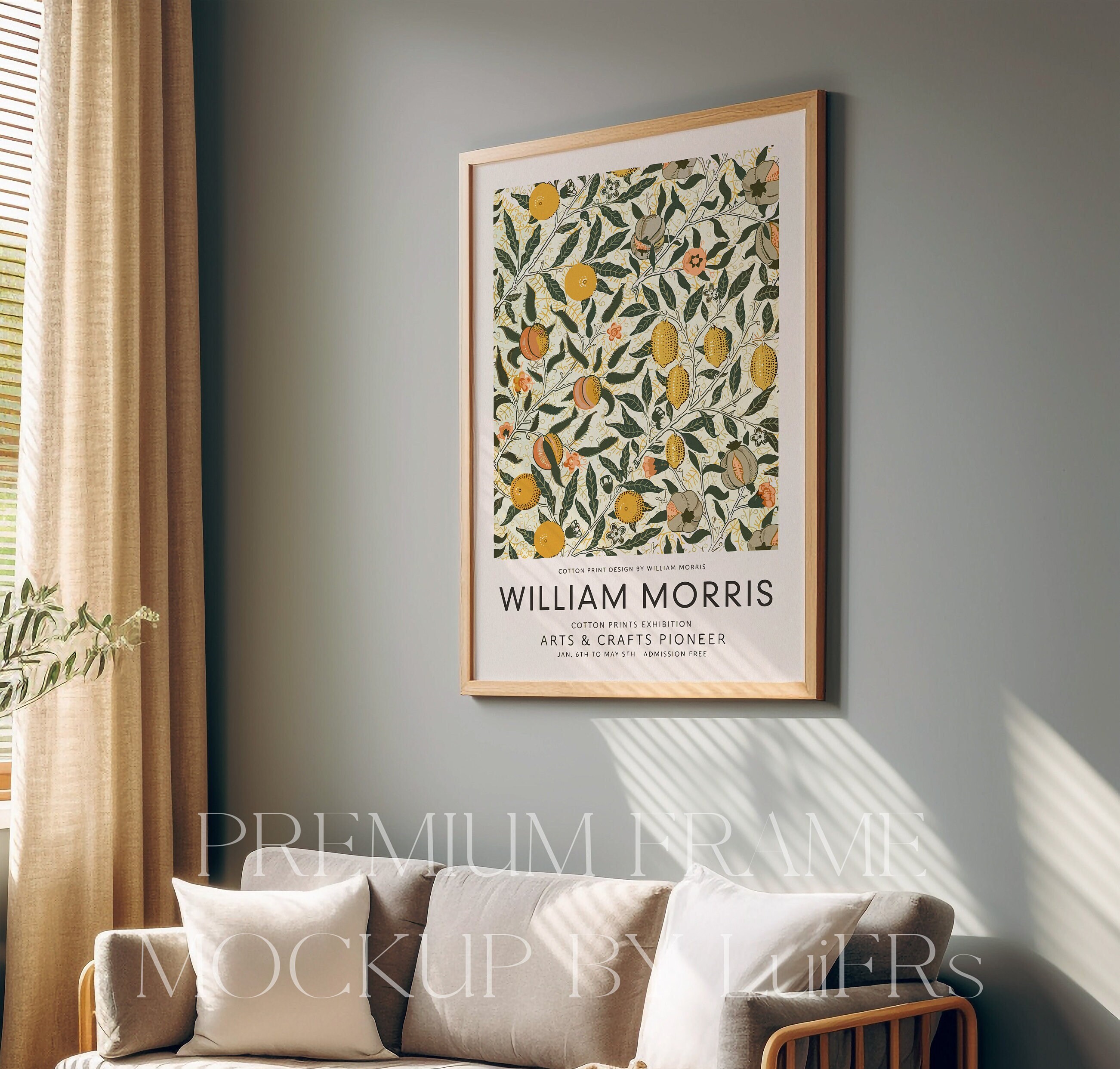 DIN A1 Wood Frame Digital Art Print Poster Realistic Wall - Etsy