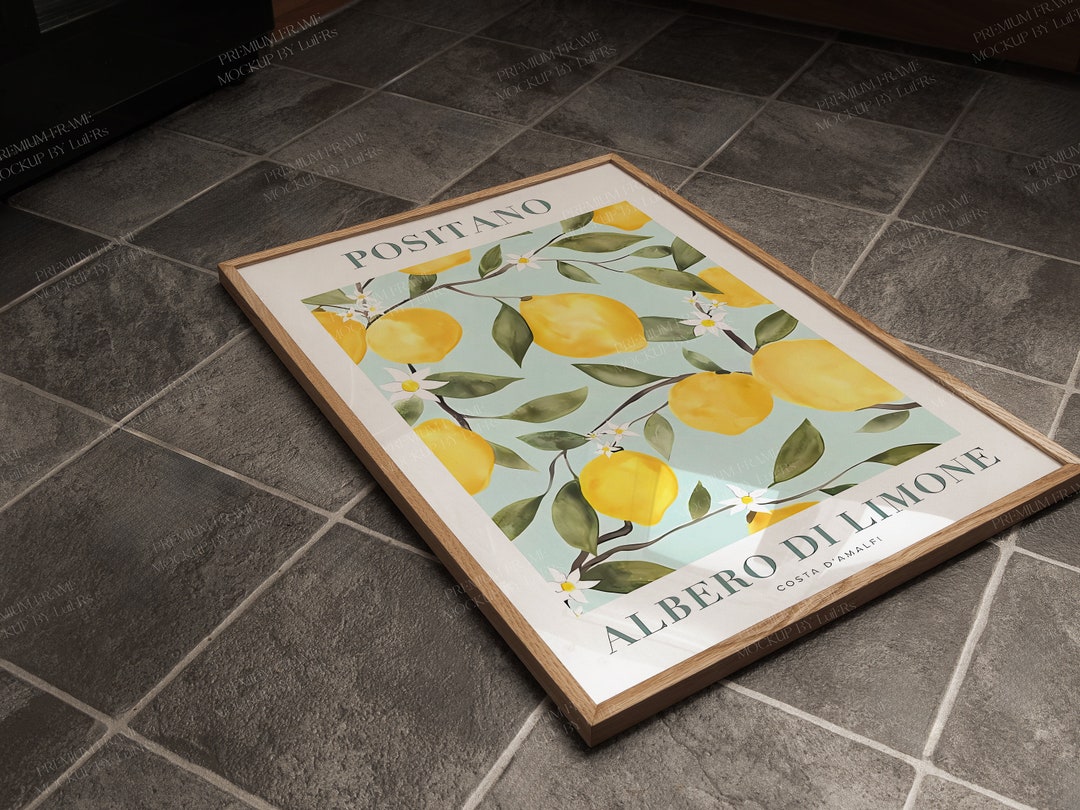 Din A0 FRAME Mockup on the Floor | Warm Interior Frame Display ...