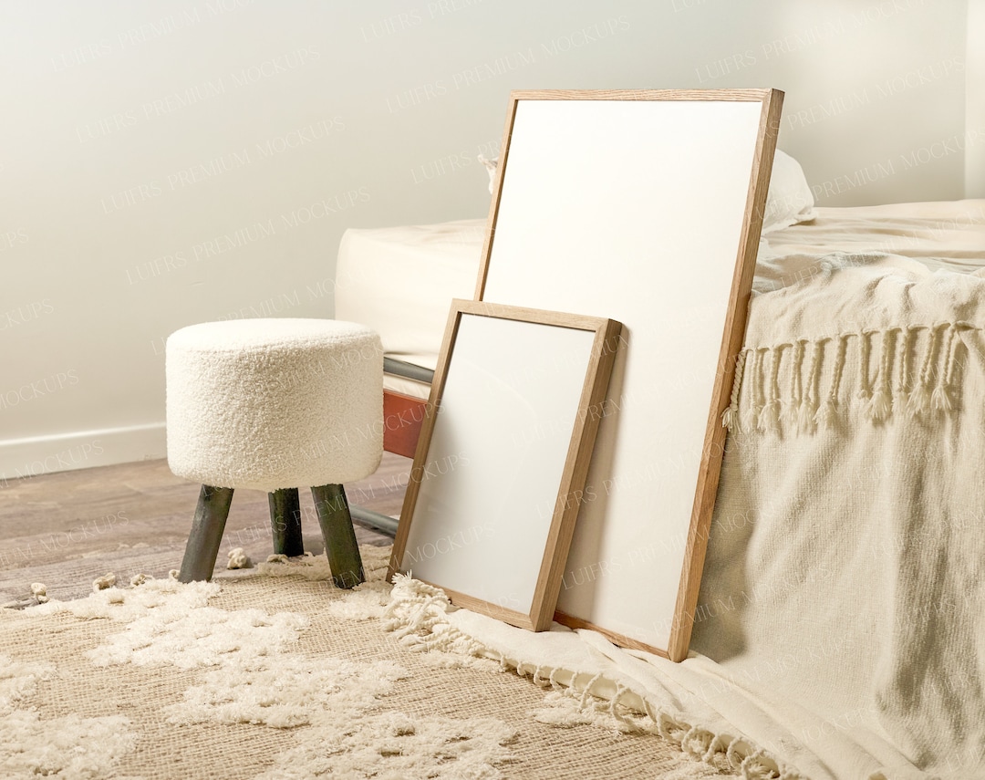 Two Leaning Frame Mockup for Photoshop | PSD Frame Mockup A0 ISO ...