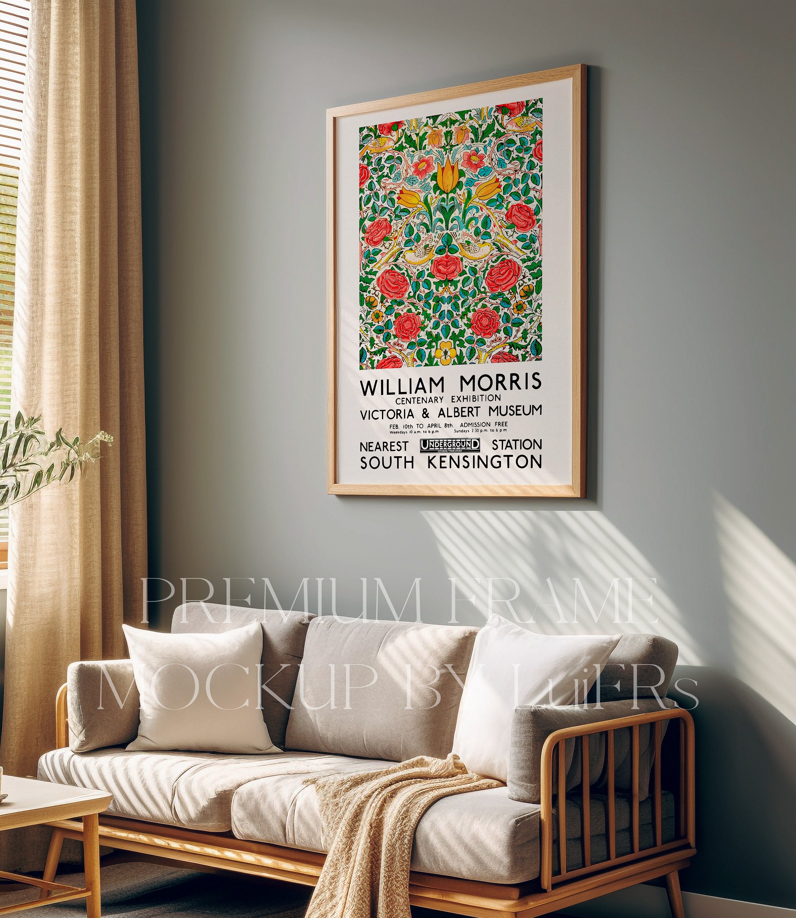 DIN A1 Wood Frame Digital Art Print Poster Realistic Wall - Etsy