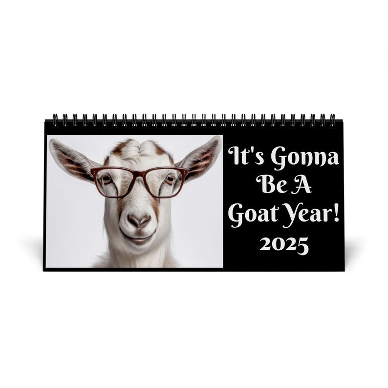 Desk Calendar, 2025 Simplex Goat Year Calendar, Cute Goat Monthly ...
