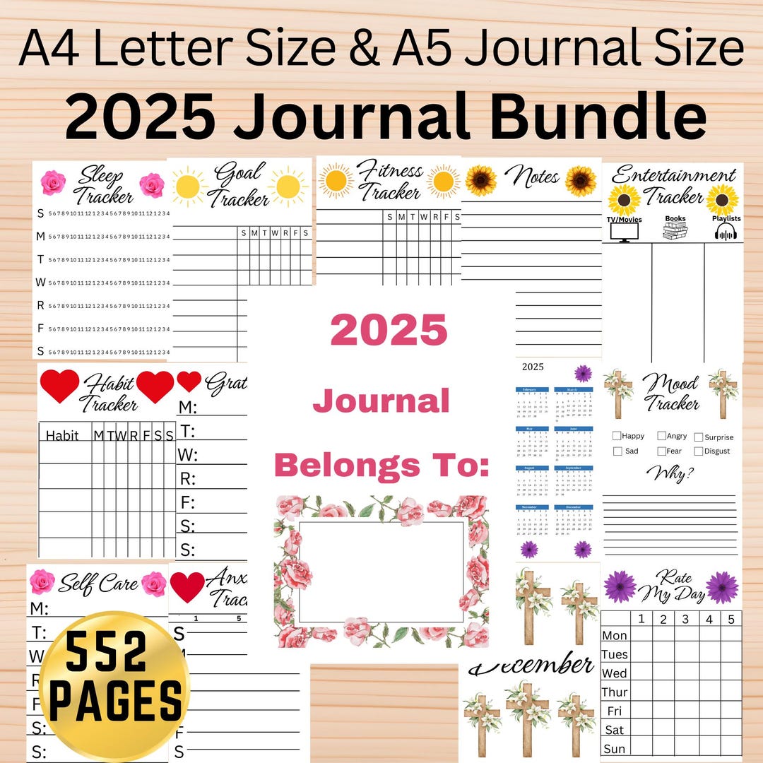 2025 JOURNAL PLANNER for Effortless Planning PRINTABLE Journals Planner ...