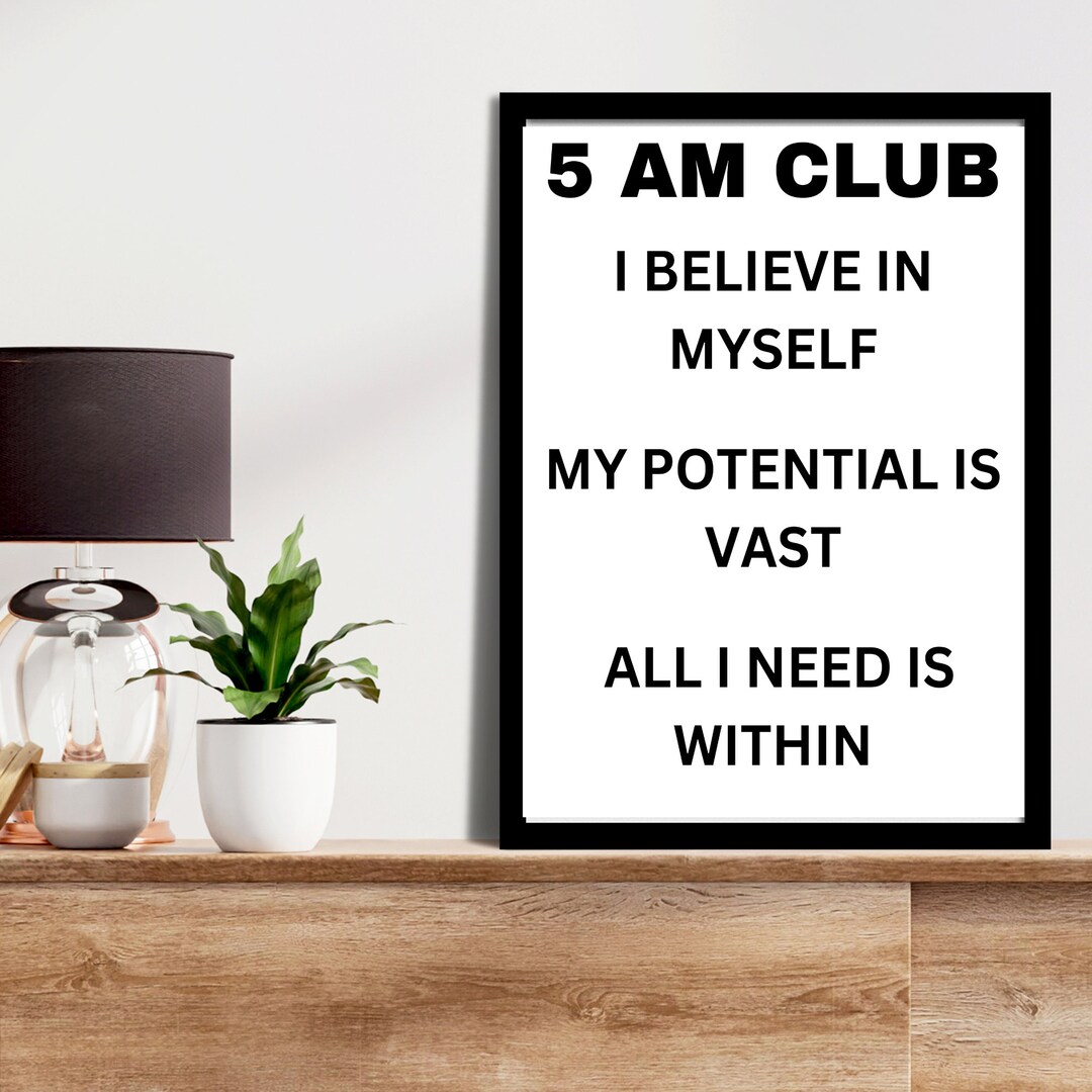 5AM Club Poster 5AM Club Printable Christmas Christmas - Etsy