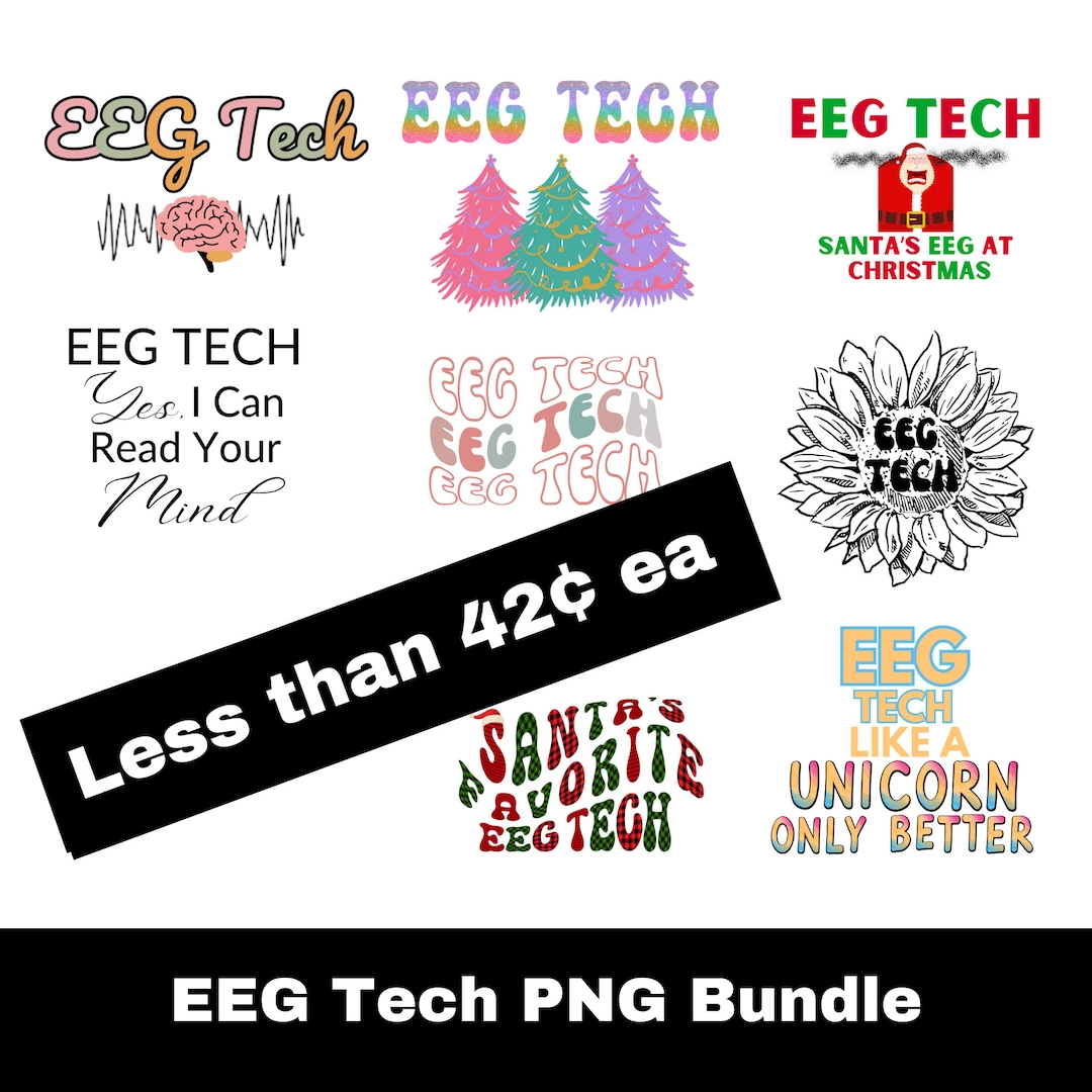 EEG PNG, EEG Tech Png, Iron On, Eeg Gift, Eeg Tech Gift, Eeg Gifts ...