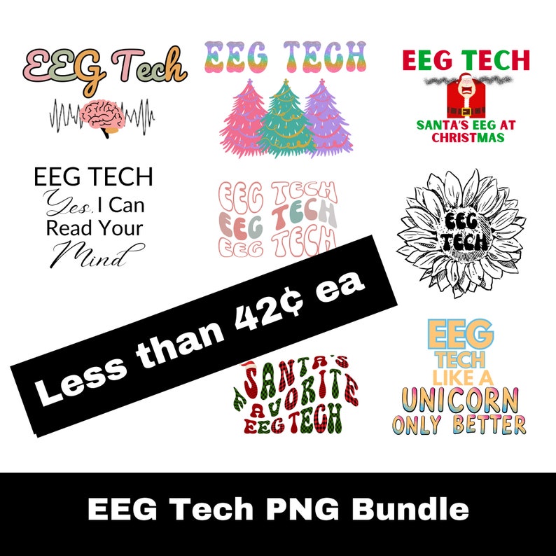EEG PNG, EEG Tech Png, Iron On, Eeg Gift, Eeg Tech Gift, Eeg Gifts ...