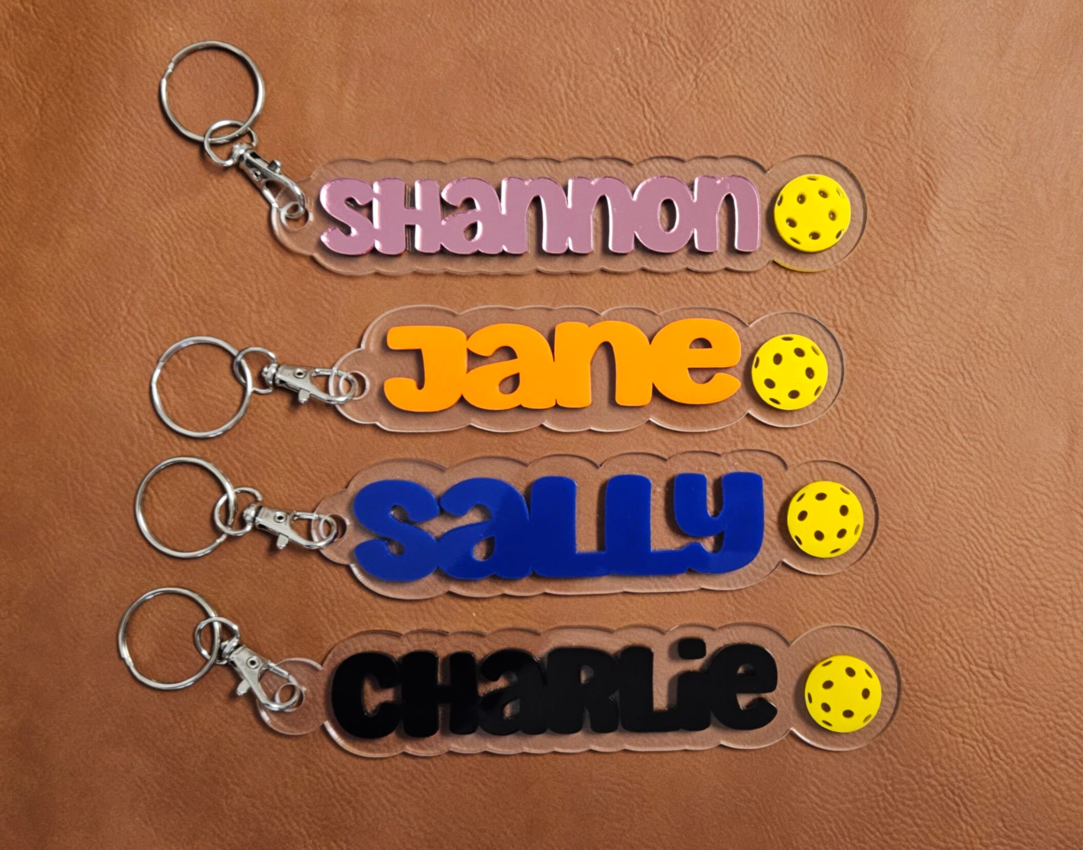 Personalized Pickleball Bag Tag, Key Chain, Ornament, Name Tag ...