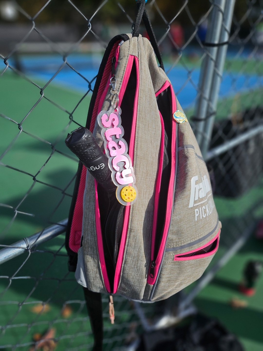 Personalized Pickleball Bag Tag, Key Chain, Ornament, Name Tag ...