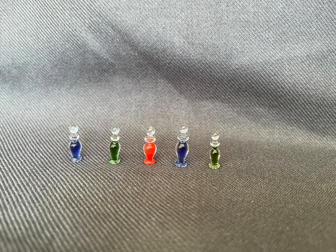 Coloured Bottle Miniatures, Set of 5 - Etsy