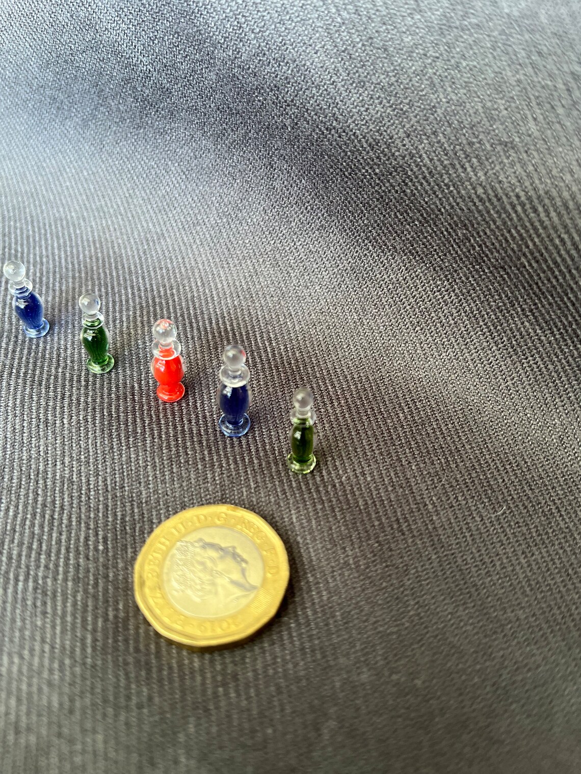Coloured Bottle Miniatures, Set of 5 - Etsy